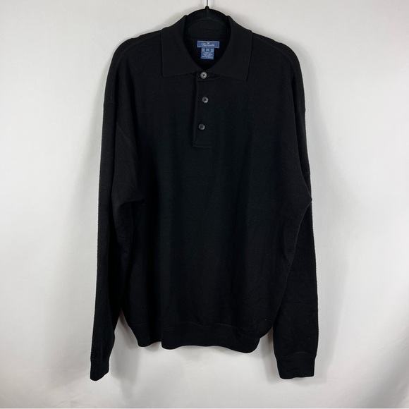 Faconnable | Sweaters | Faconnable Mens Black Long Sleeve Pullover ...